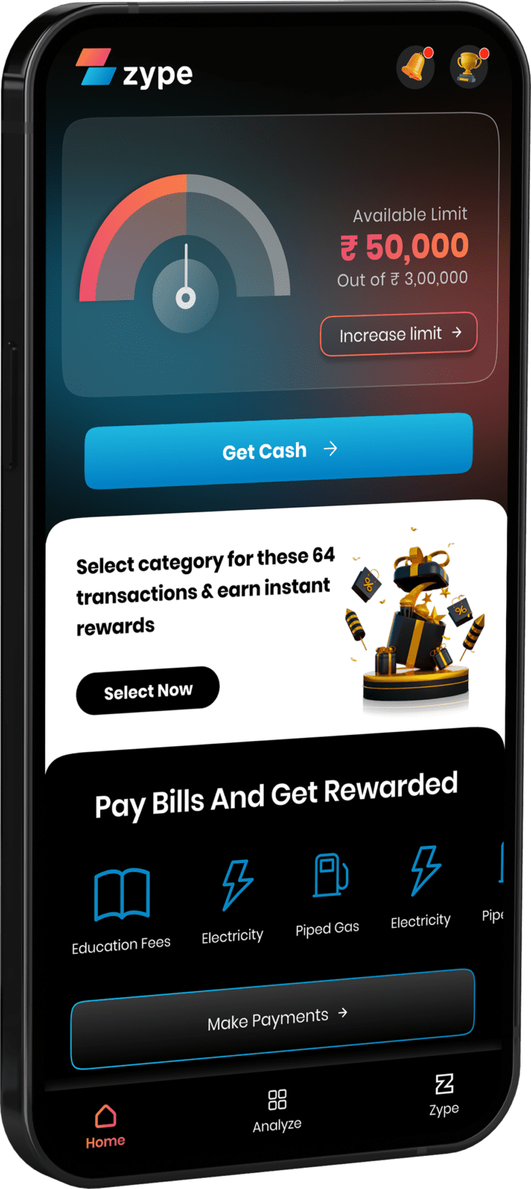 Zype - Get quick money online through our Instant Personal Loan App