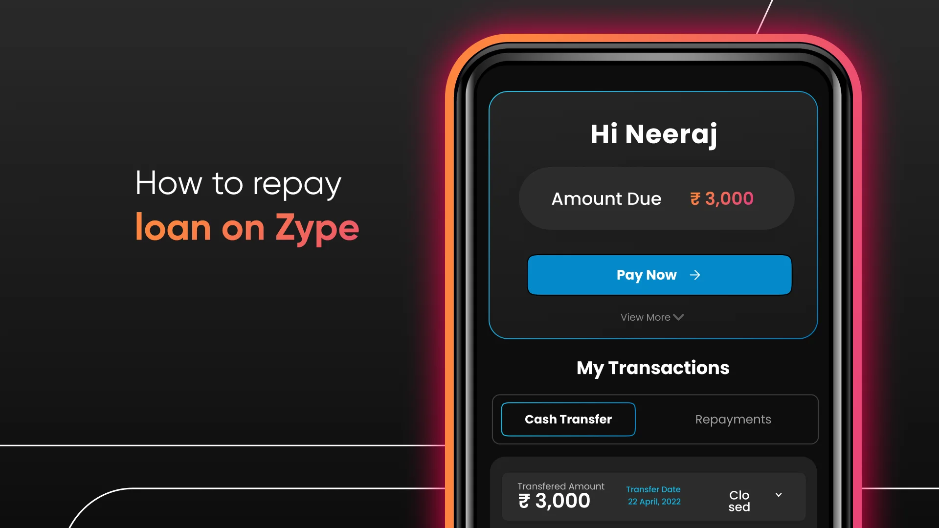 How to repay a Zype Loan